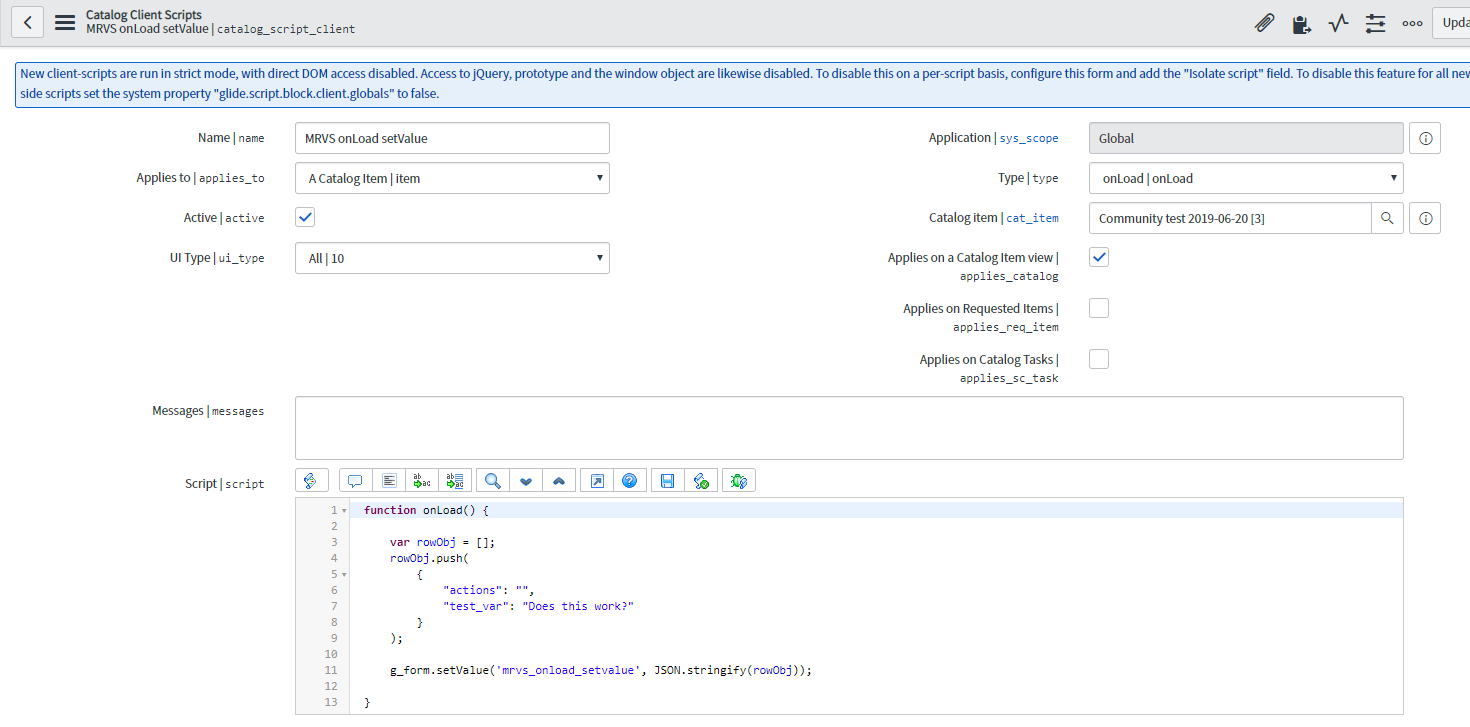 Solved: How to add rows to multi row variable set on load - ServiceNow Community