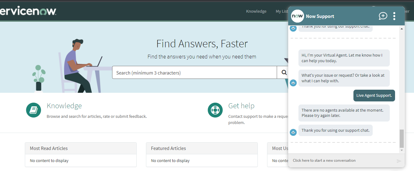 how to connect live agent - ServiceNow Community