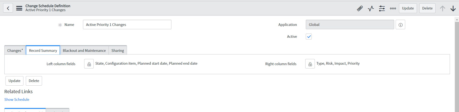 Solved: How to add columns to the Change Schedules? - ServiceNow Community