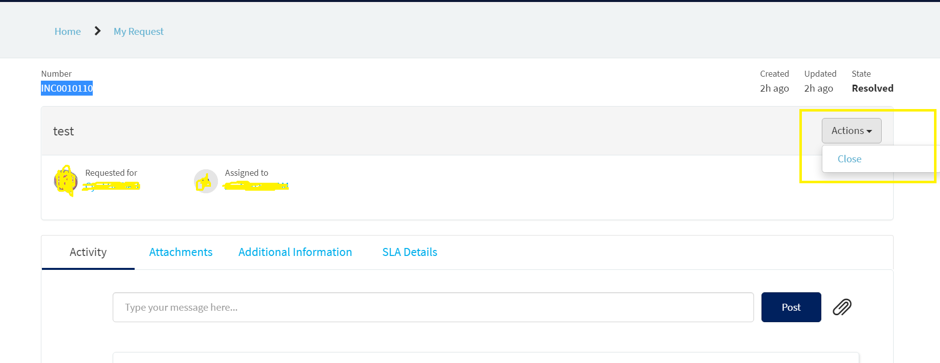 ReOpen Incident Option on Service portal for end u... - ServiceNow ...
