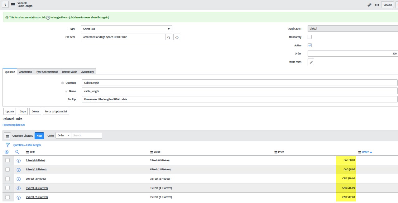 Creating a purchase order for cables as consumable... - ServiceNow ...