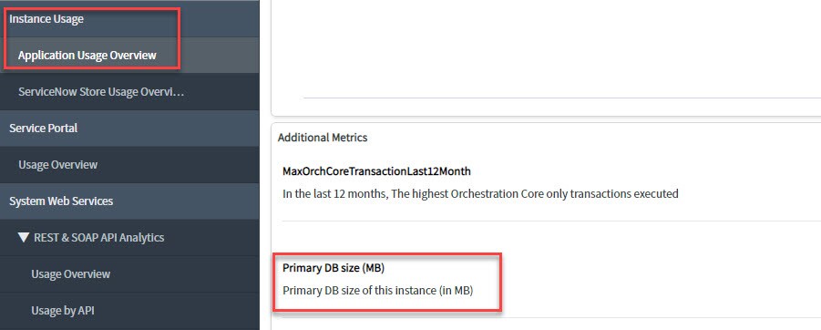 Solved: Finding Size of Instance Database - ServiceNow Community