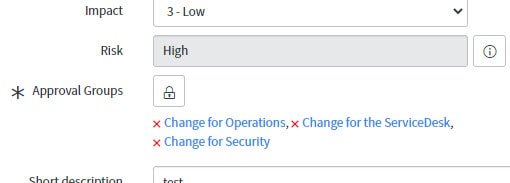 Solved: Change Request Approval Groups - ServiceNow Community