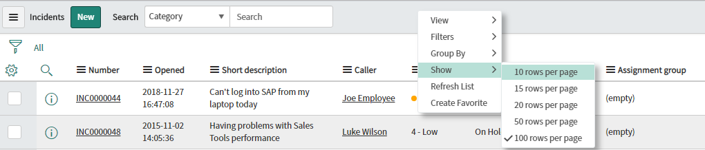 Solved: Number of records to be displayed in a list page. ... - ServiceNow Community
