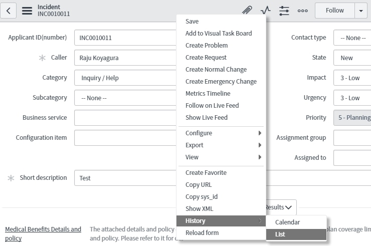Solved: History of incident details in API - ServiceNow Community