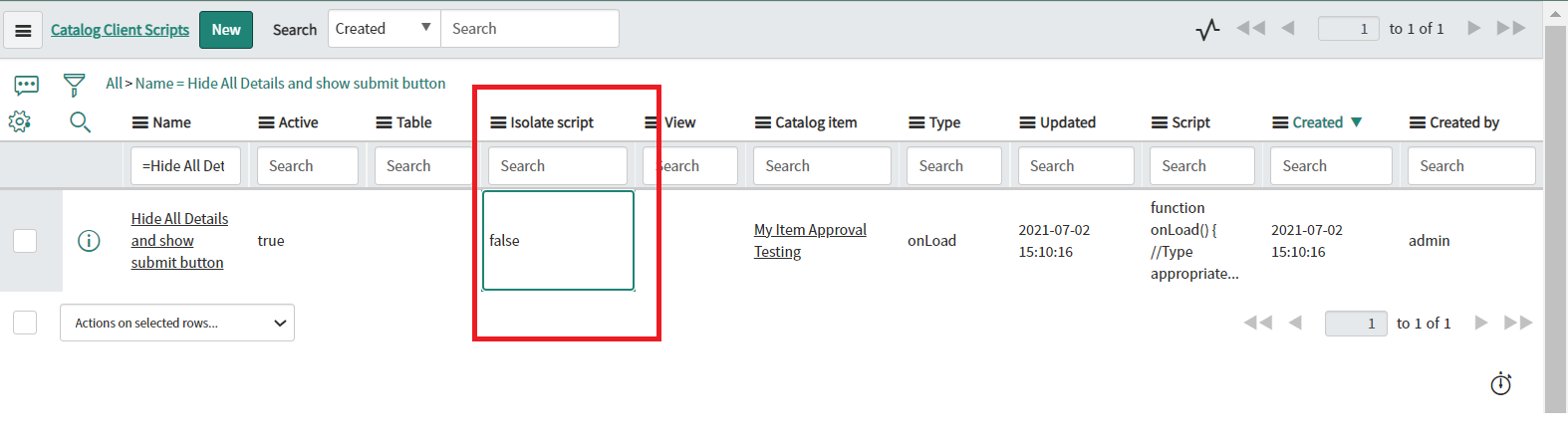 Solved: How to add submit button in catalog item internall ...