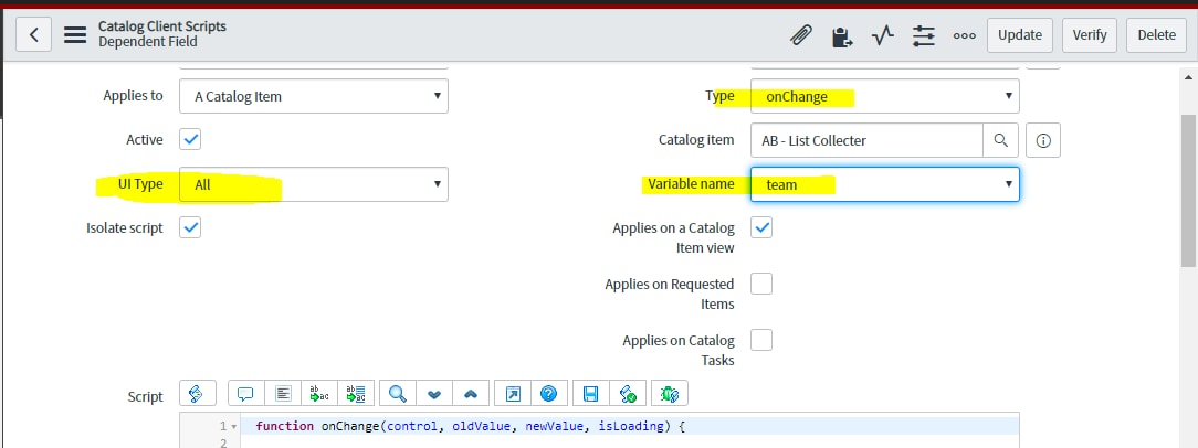 Solved Showhide Variable Choices Based On Another Variab Servicenow Community