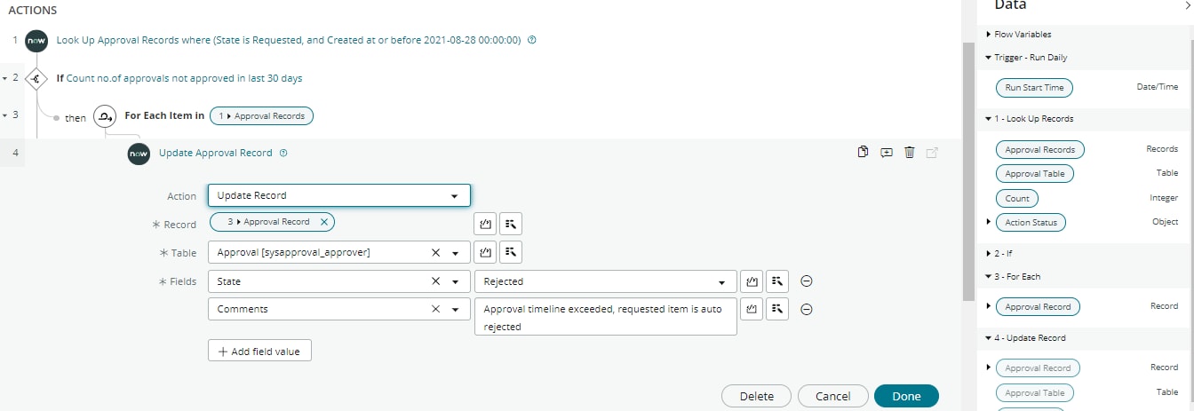 Solved: Auto reject the approval if the approver is not ap ...