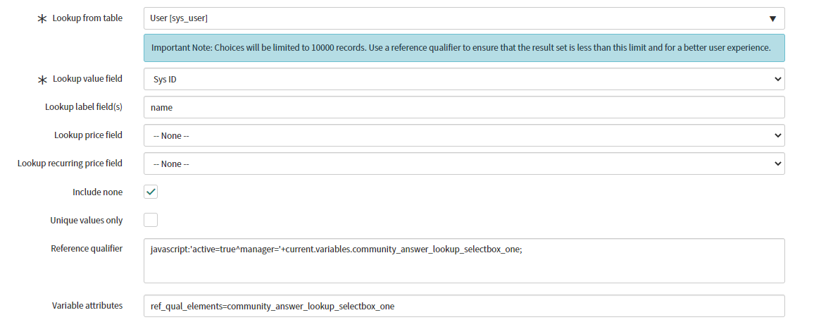 Solved: Lookup Select Box retrieve issue. - ServiceNow Community