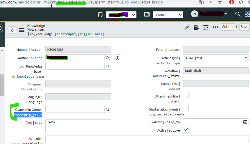 Solved: Mandatory field on the Kb article - ServiceNow Community