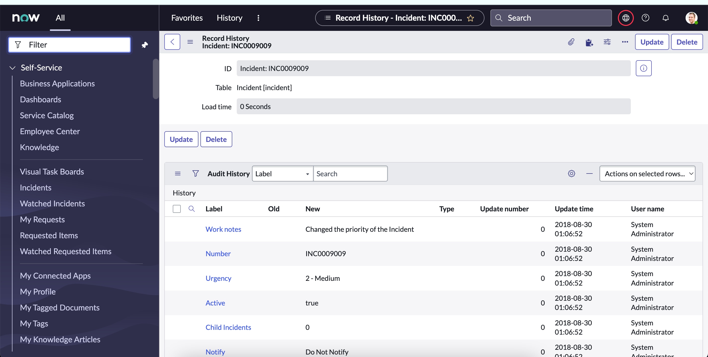 Solved: Where is incident state change history or update d ...