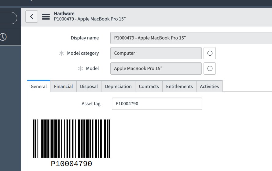 Solved: How can I Print Bar code Labels - ServiceNow Community