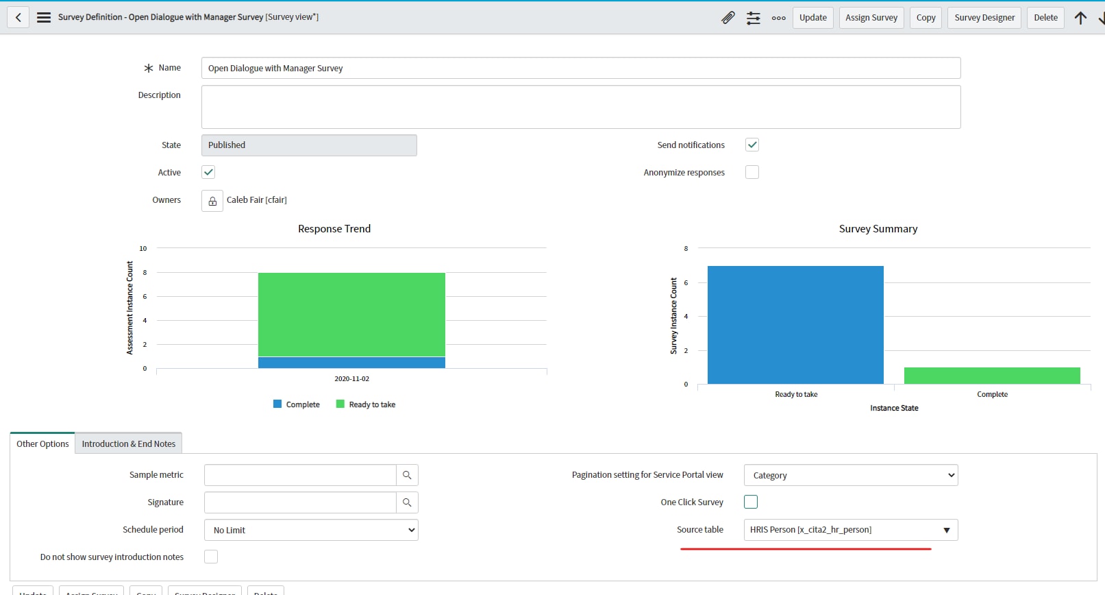 Dynamic values in survey questions - ServiceNow Community