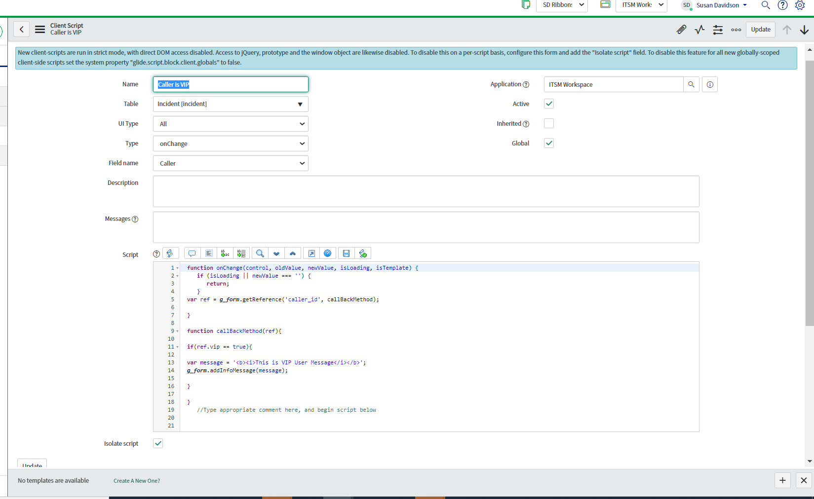 Solved: Re: How to show a message if a user is a VIP in Ag ...