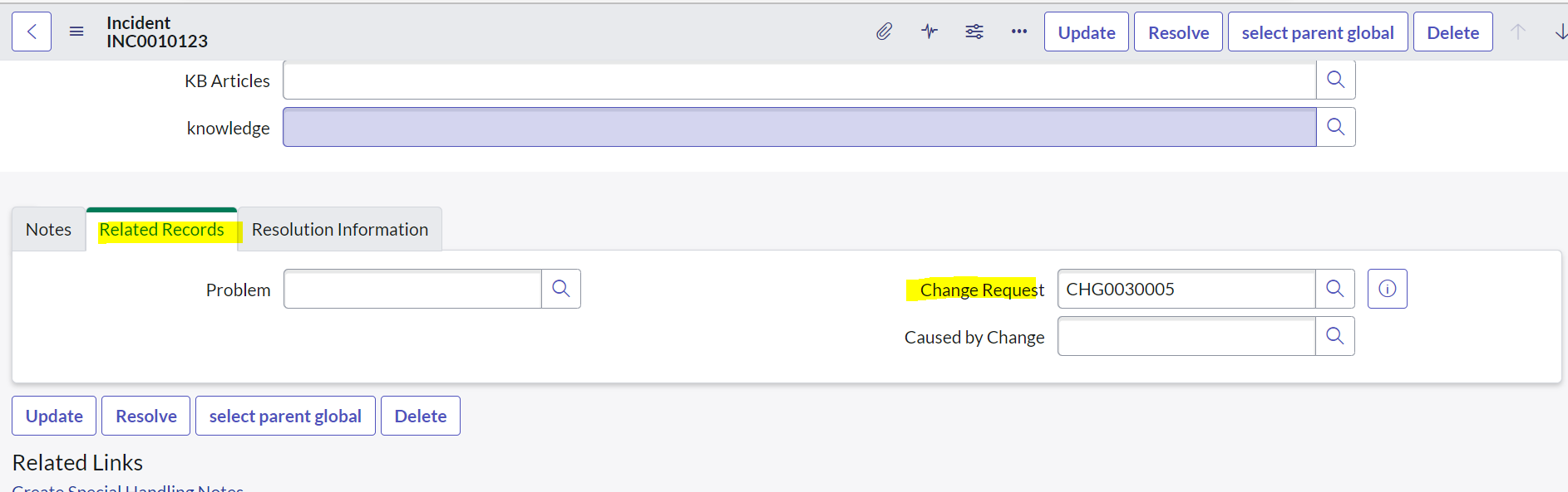 Solved: You must link an Incident to an Emergency Change i ...