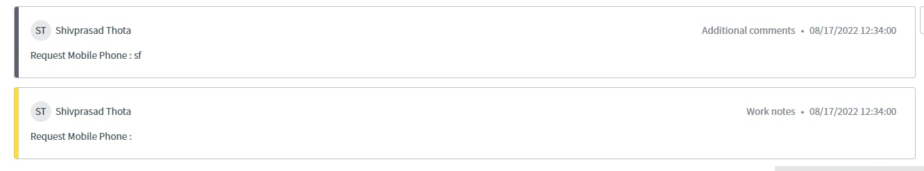 I need to update work note and additional comments... - ServiceNow ...