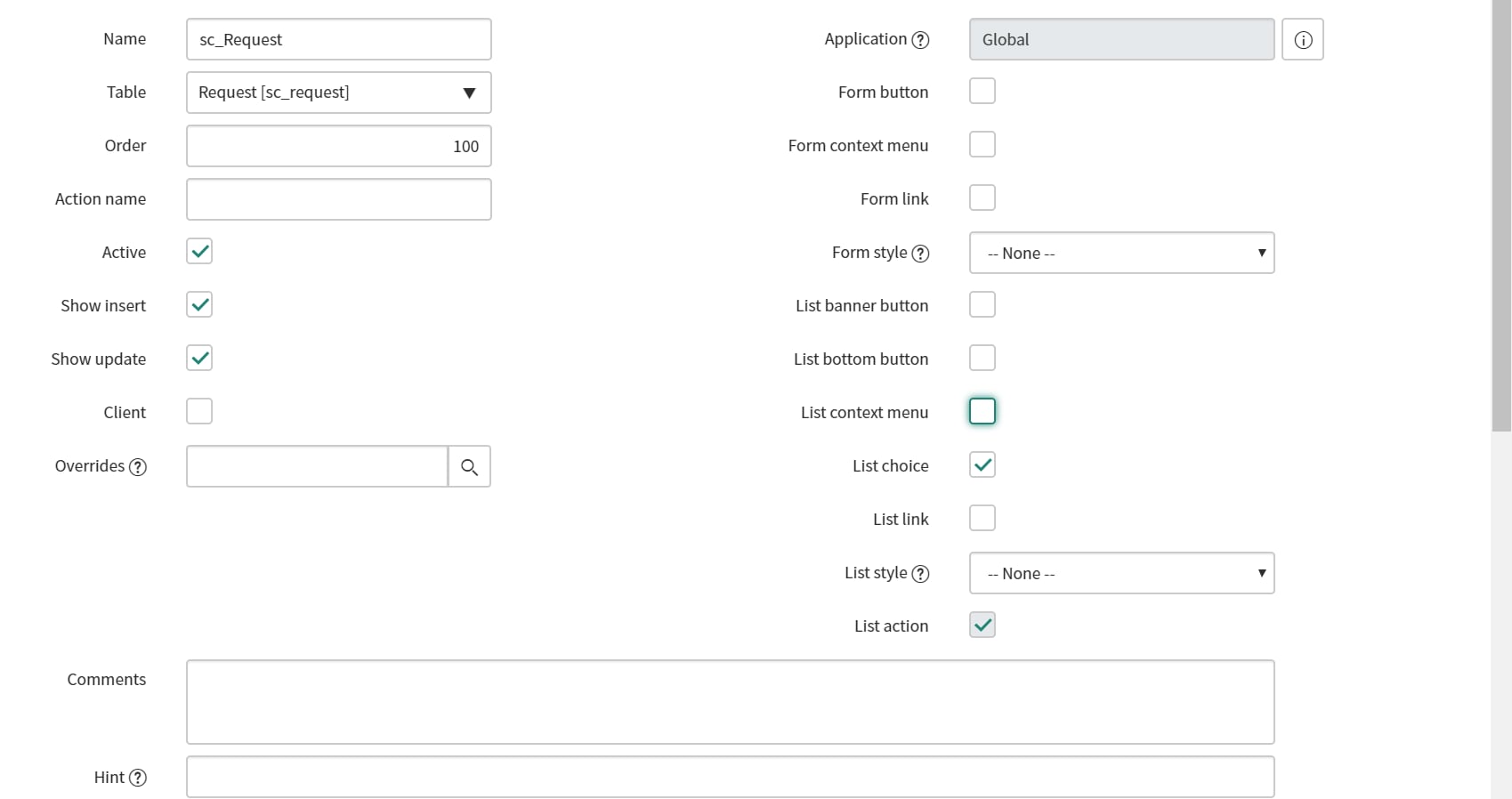 Solved: Trying to add a ui action in "Action on selected r... - ServiceNow Community