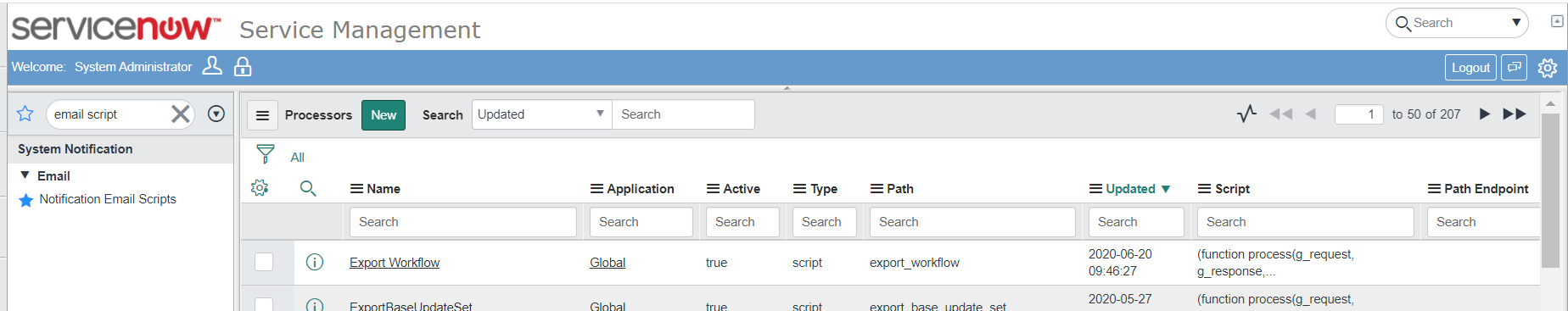 Solved: No "New" button to create processor in sys_process ...