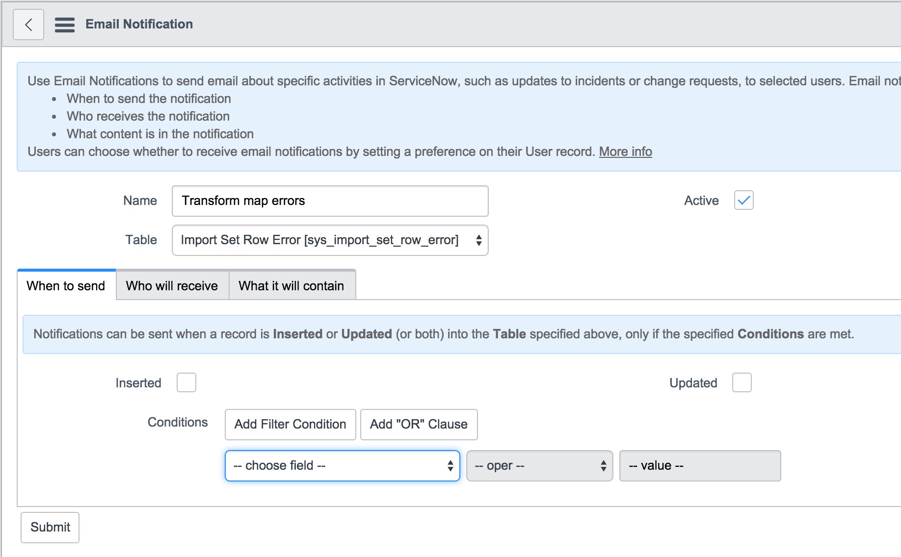 How to have a Transform Map Error send an event - ServiceNow Community