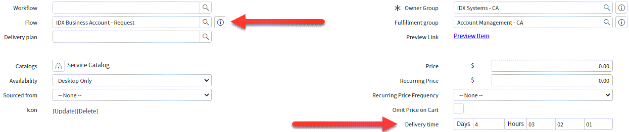 Catalog Item Delivery Time Date Servicenow Community 