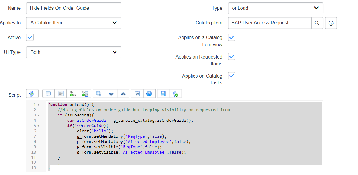 Solved: hiding variables on order guide - Page 2 - ServiceNow Community