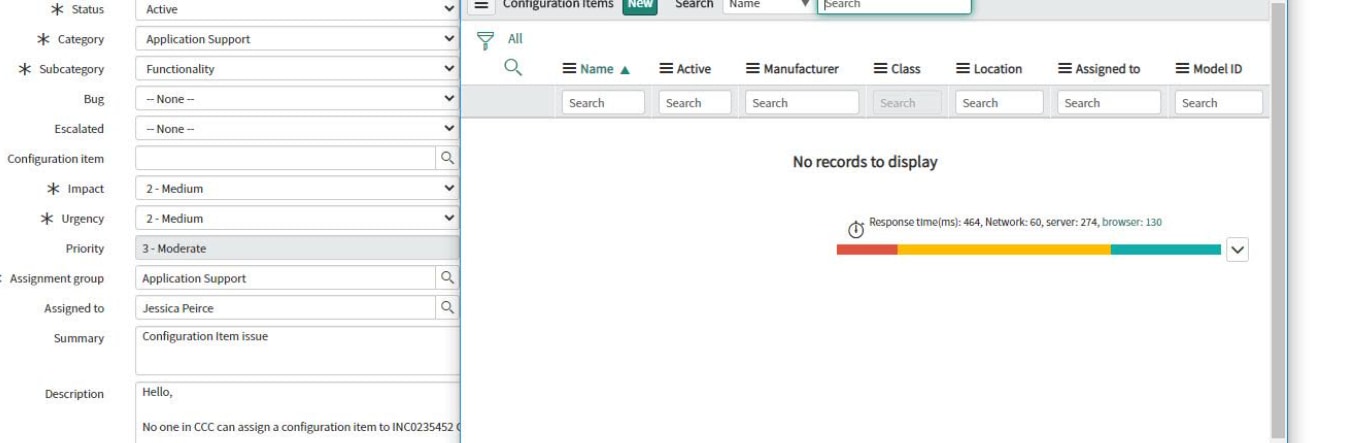 Configuration Item not displaying data on incident... - ServiceNow ...