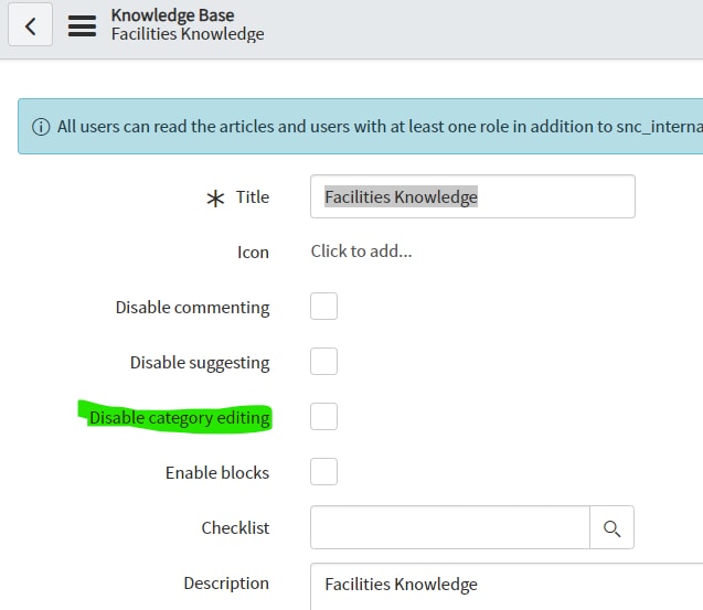 How to edit category and sub-cat values of Knowled... - ServiceNow Community