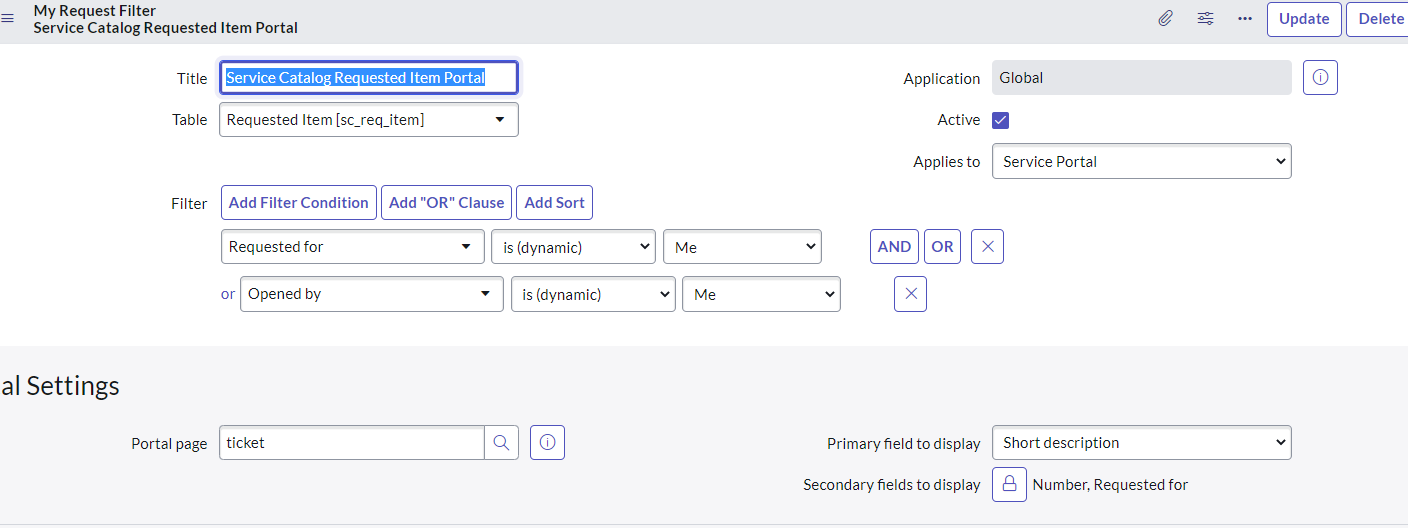 Display of the request number under RITM in the My... - ServiceNow Community