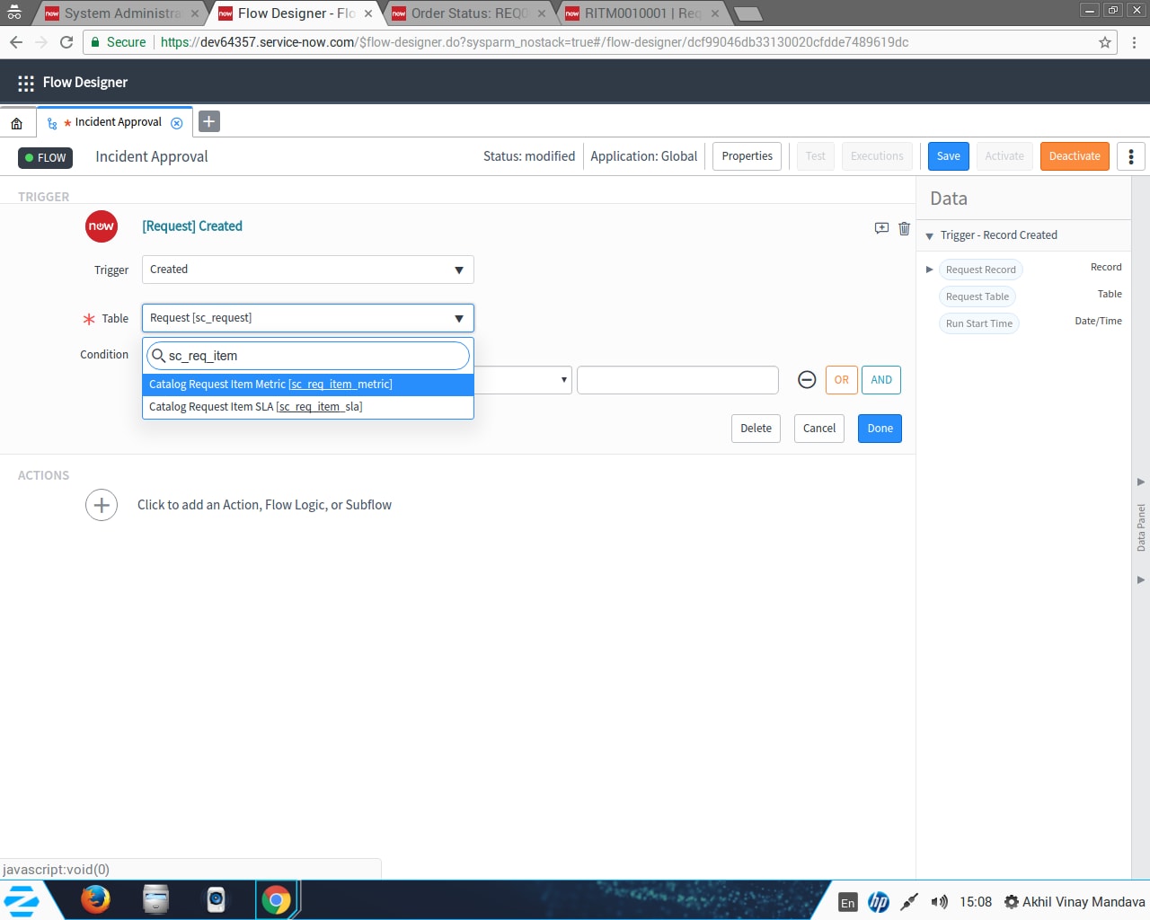 Solved: Request item table not visible in flow designer - ServiceNow ...