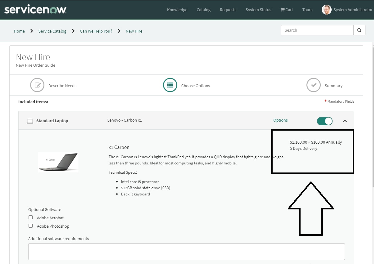Solved: Quantity selection for Catalog items through an Or ...