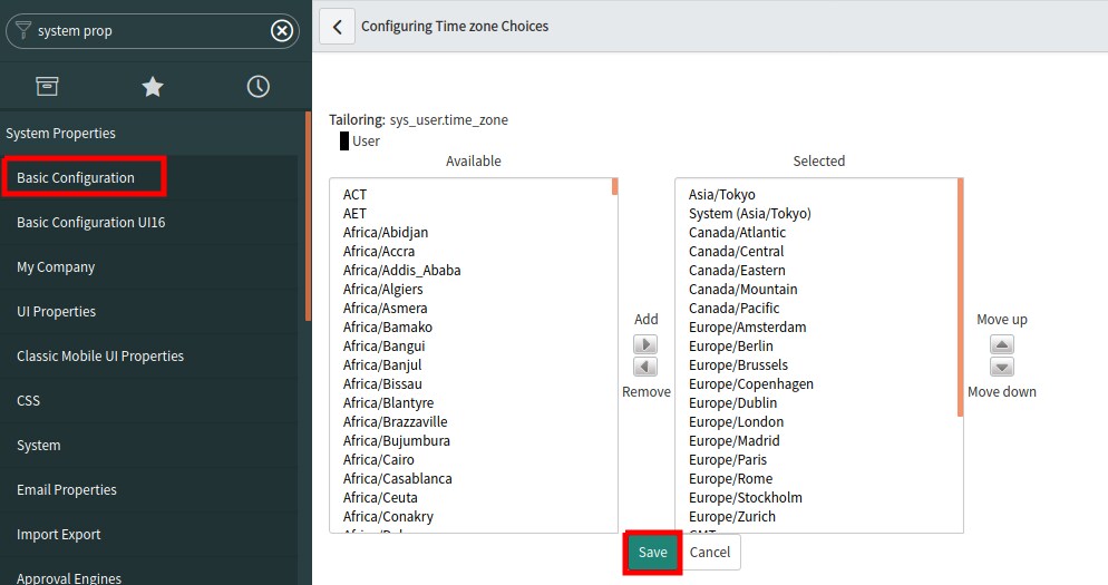 Is there a full list of global time zones in SNOW ... - ServiceNow ...