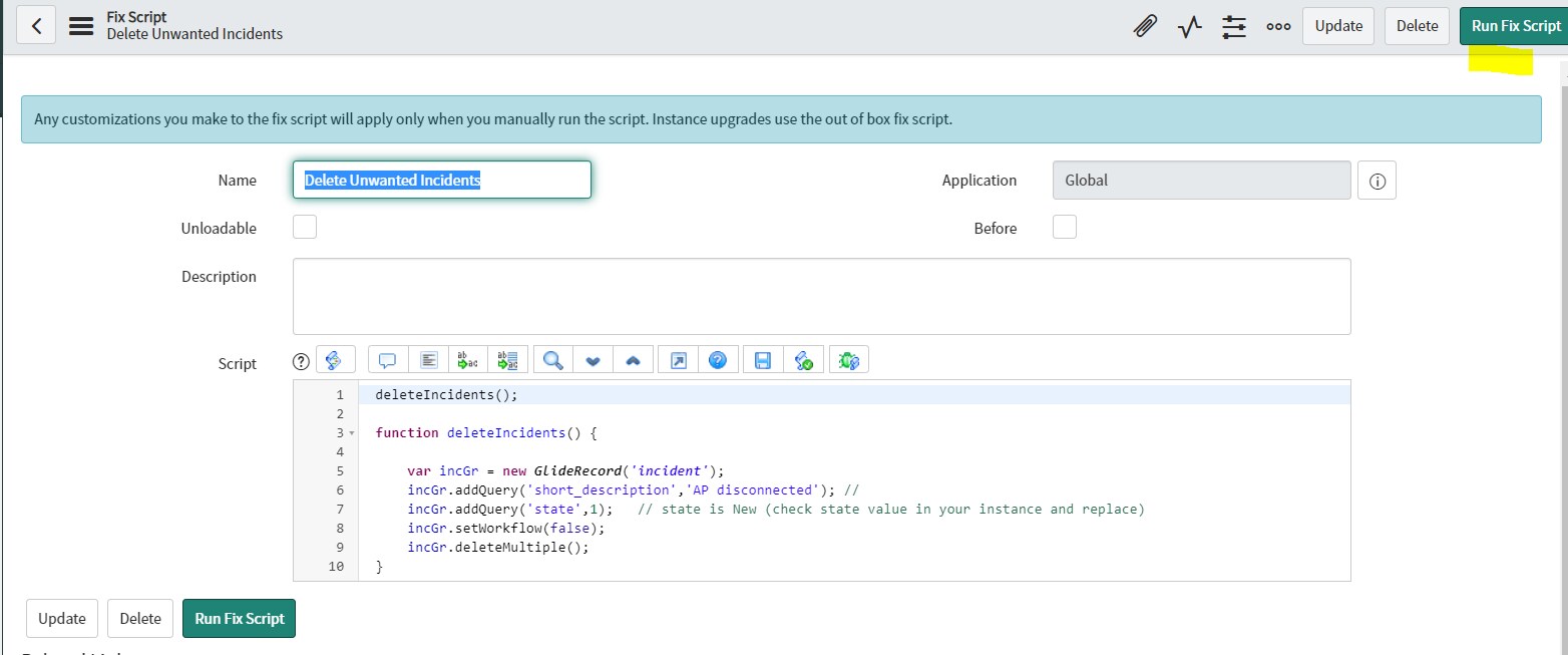 Solved: Bulk delete incidents from incident table based on ...