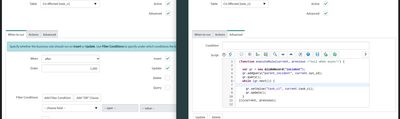 Solved: Business rule to copy fields from parent incident ...