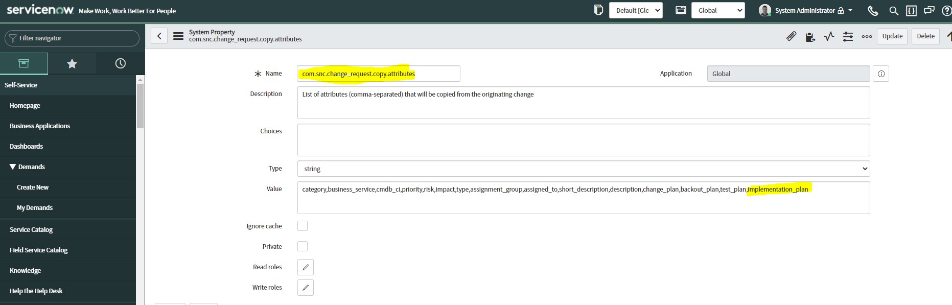 Copy Change Request attributes - ServiceNow Community