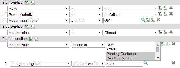 Solved: SLA Conditions Fix - ServiceNow Community