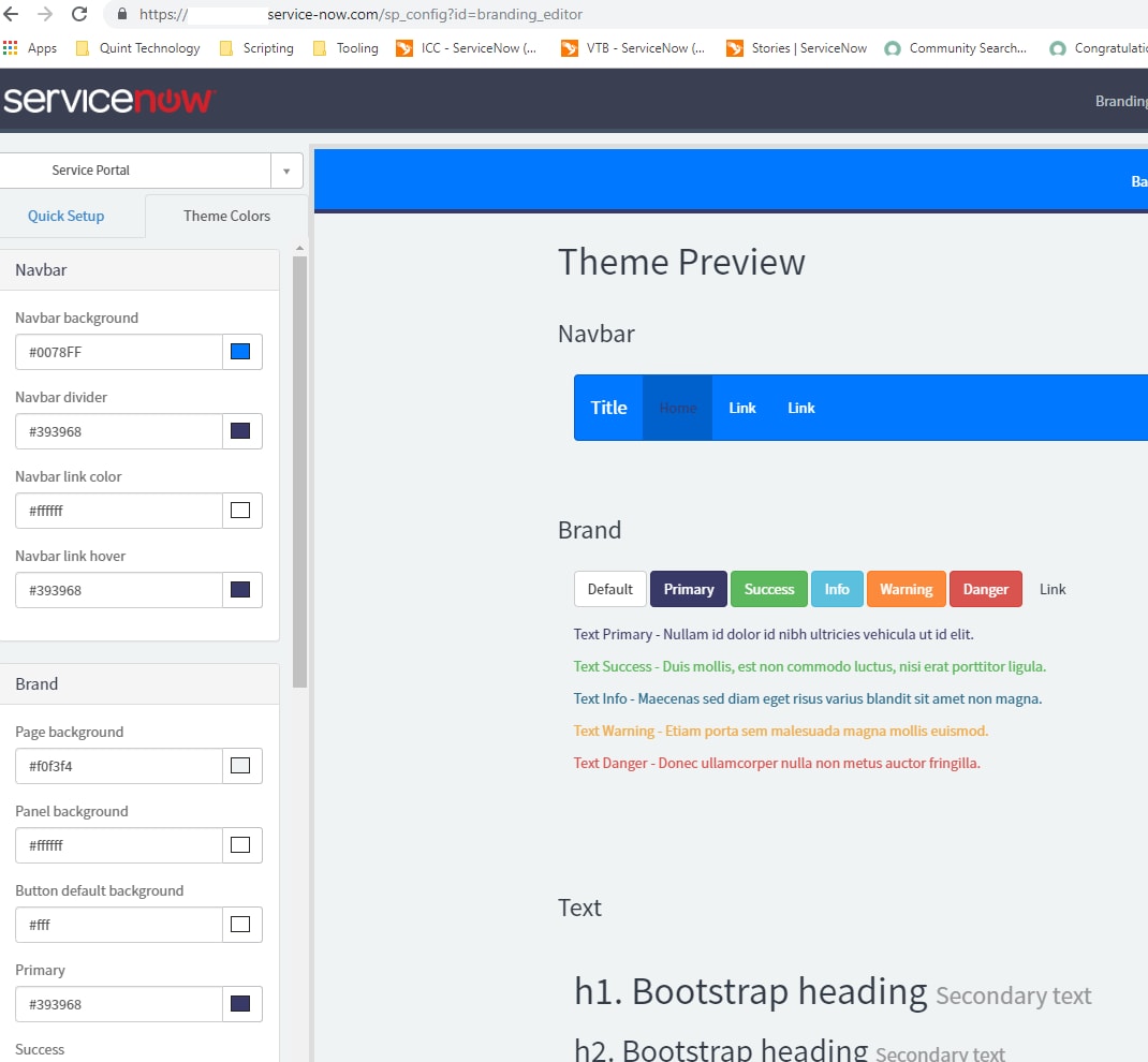how to change bootstrap css in portal home page - ServiceNow Community