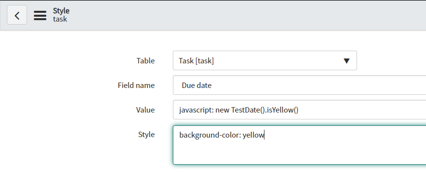 Solved: Changing Field Style for Problem Tasks if due date ...