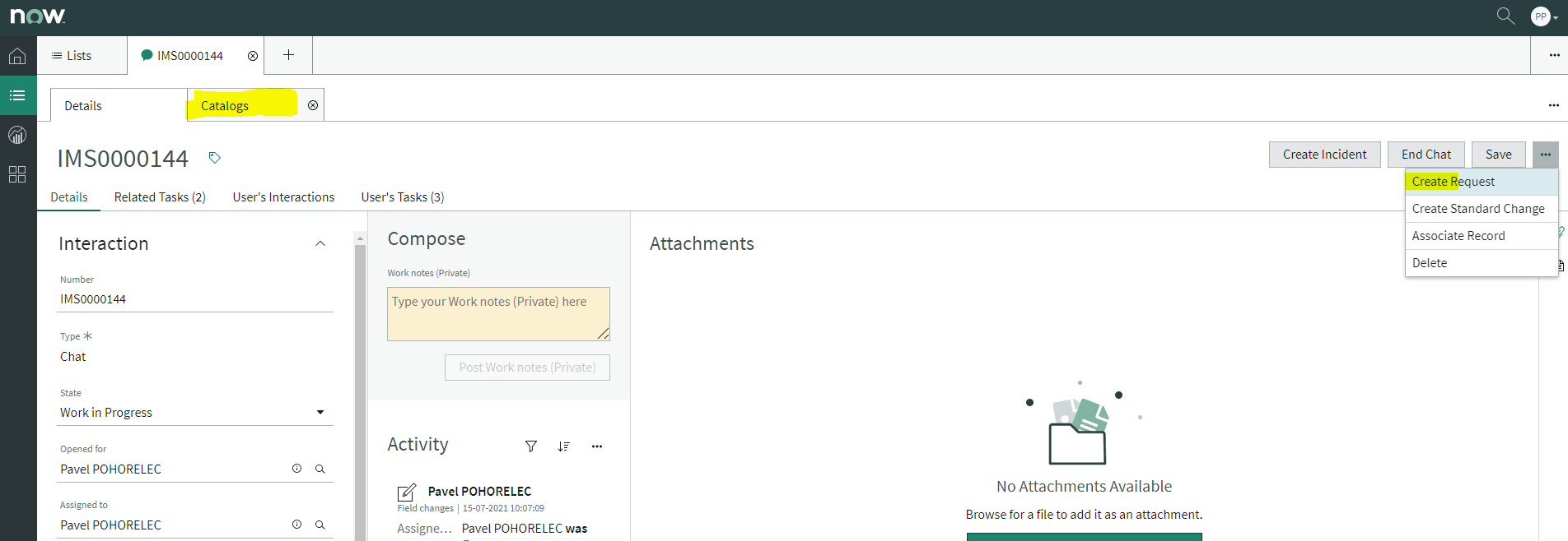 Opening new Agent Workspace Tab - ServiceNow Community