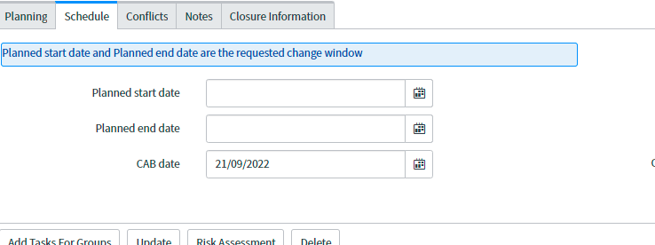 Planned start date and end date values are getting... - ServiceNow Community