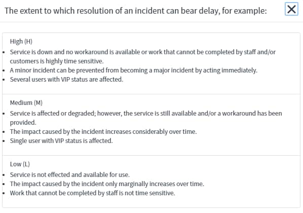 ITIL priority matrix - ServiceNow Community
