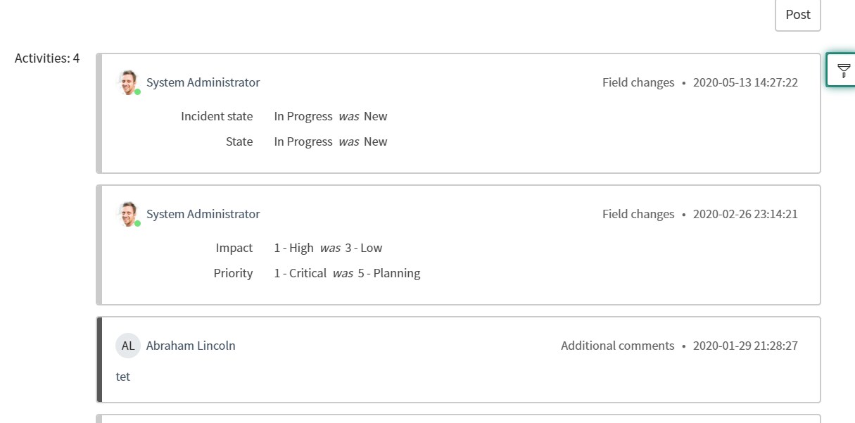 Adding activities to ticket conversations widget? - ServiceNow Community