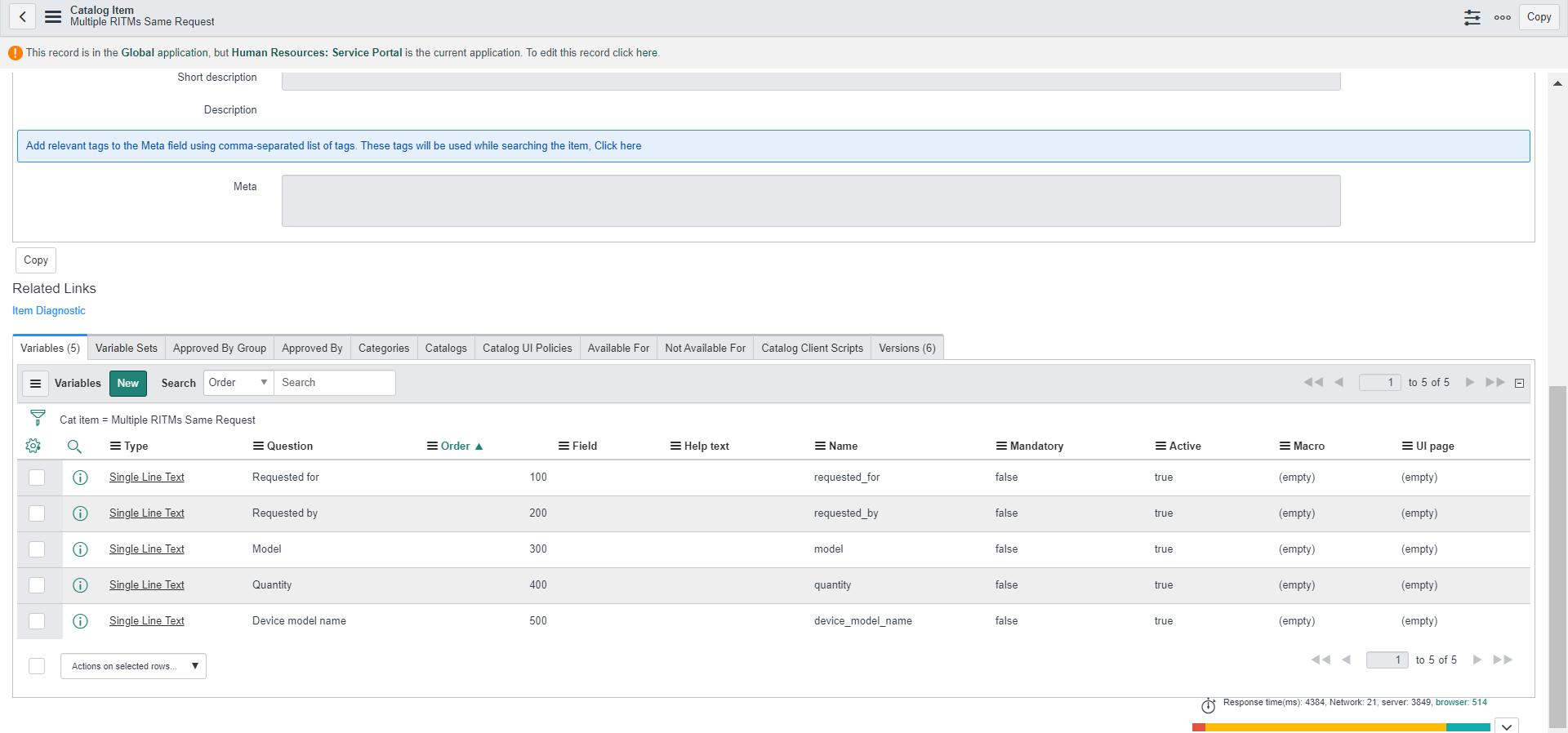 Solved: Adding catalog item variables into report? - ServiceNow Community