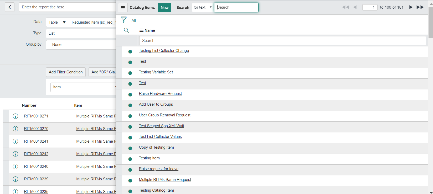 Solved: Adding catalog item variables into report? - ServiceNow Community