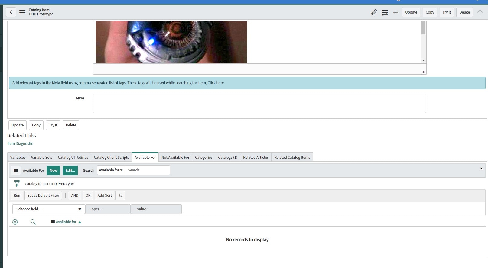 Solved: Where is "Availability" choice list field in Maint... - ServiceNow Community