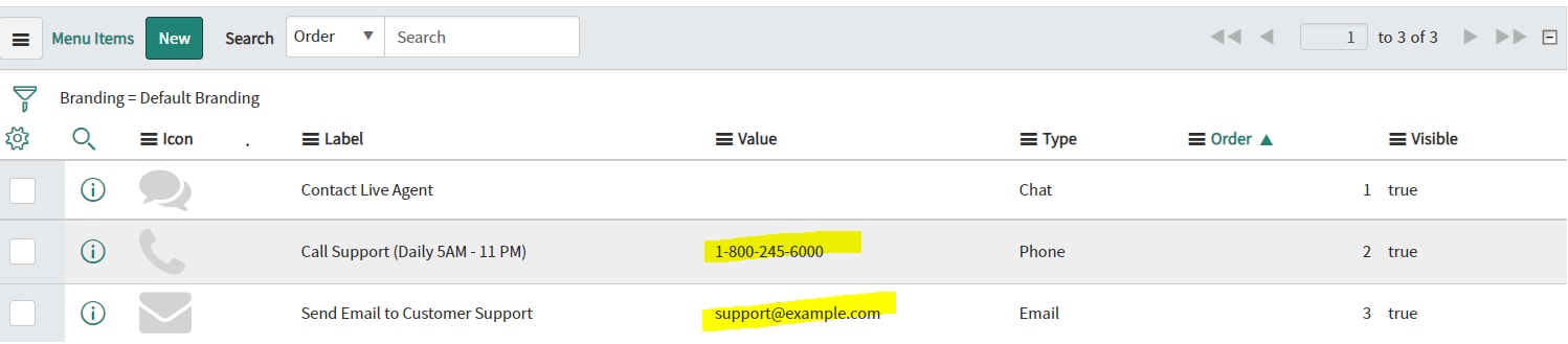 How can we customize the Chat Menu Items Values ba... - ServiceNow ...