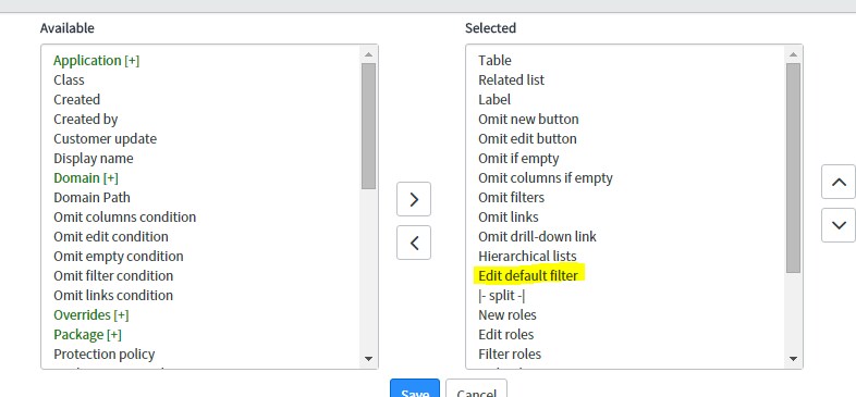 Pre-filter slushbucket - ServiceNow Community