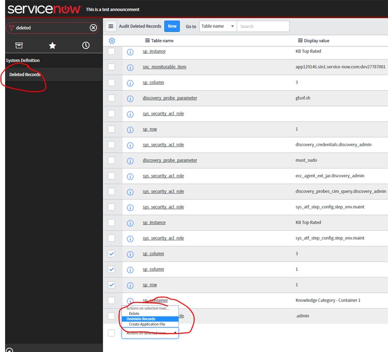 Restore deleted catalog item and variables - ServiceNow Community