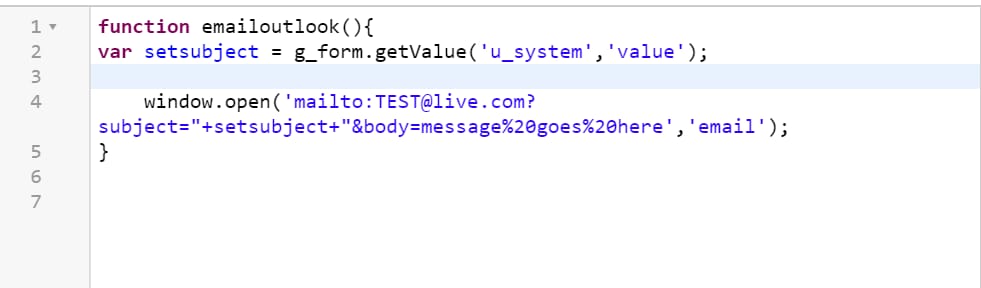 Solved: UI Action Trigger Outlook Email Client auto popula... - ServiceNow Community