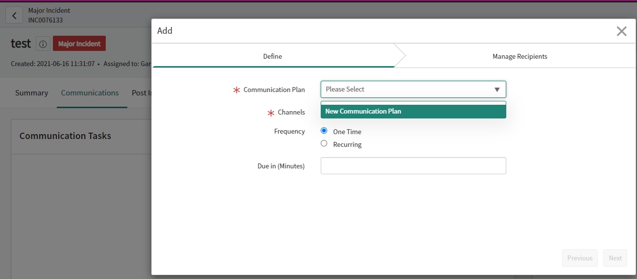 Create a Major Incident Communication Template - ServiceNow Community