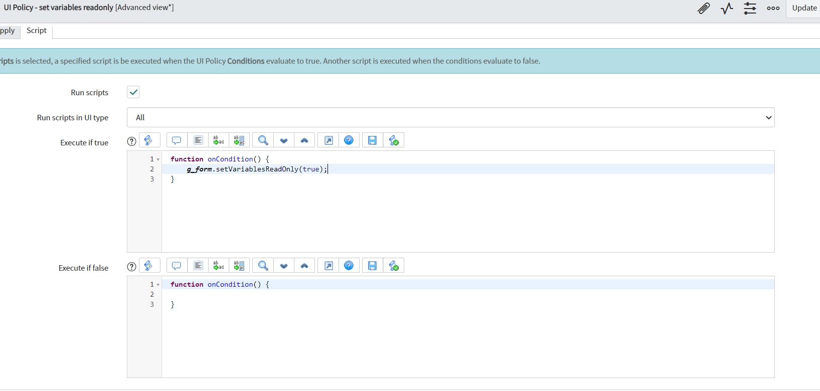 Set Variables readonly on RITM - ServiceNow Community